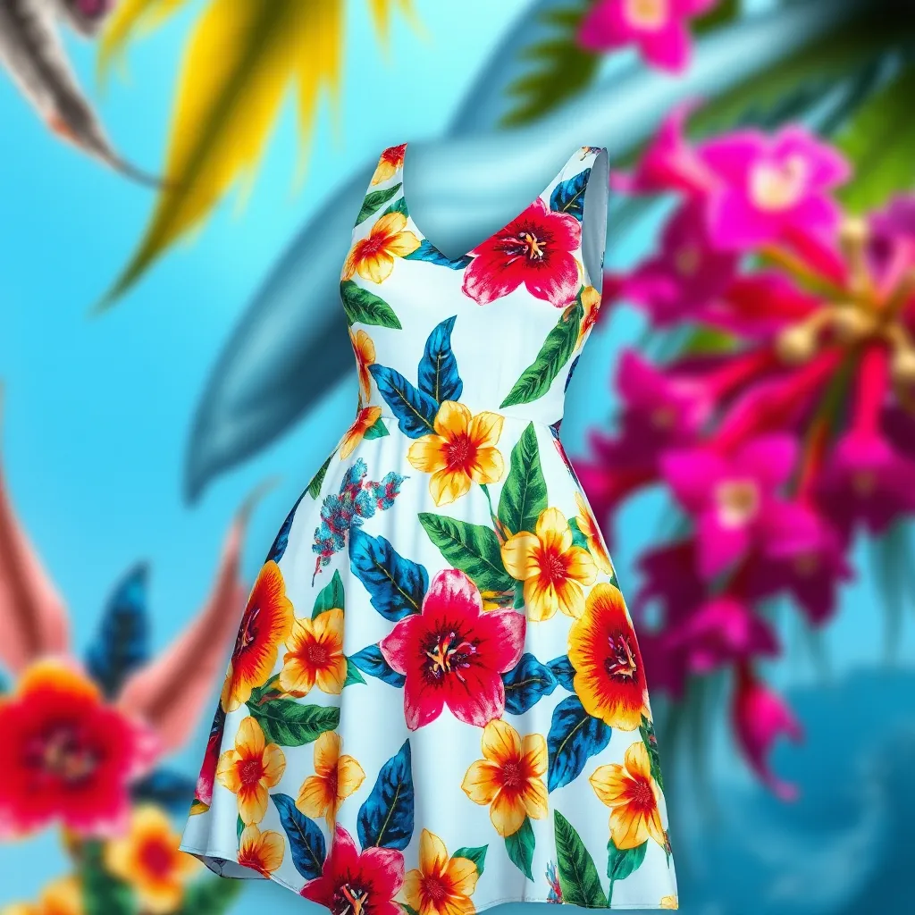 Tropical Print Swim Dresses: Style and Functionality