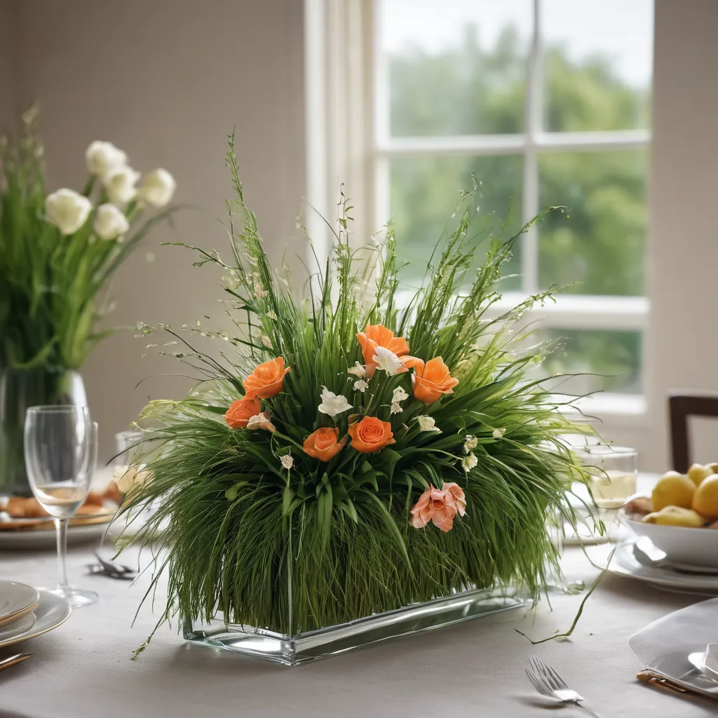 Faux Grass Centerpieces: Modern Table Decor Ideas